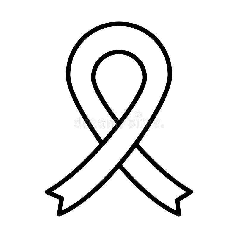 Awareness Ribbon Human Rights Day, Line Icon Design Stock Vector ...