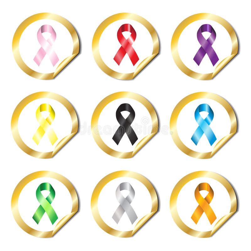 Vector Breast Cancer Awareness Ribbons and Badges Stock Vector ...