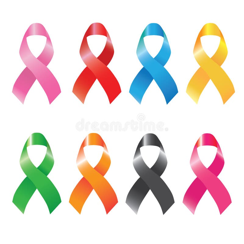 16 Awareness Ribbons stock vector. Illustration of alzheimers - 11305838