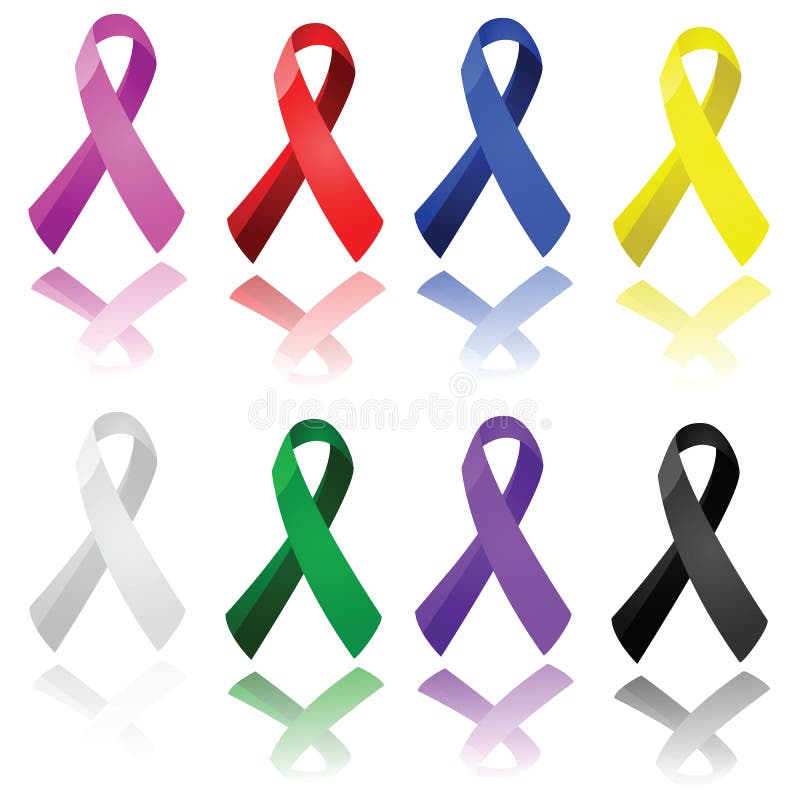 Awareness ribbons stock vector. Illustration of light - 19457080