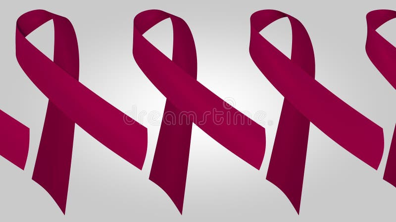 Multiple Myeloma Awareness Maroon Ribbons. Loopable Motion Background ...