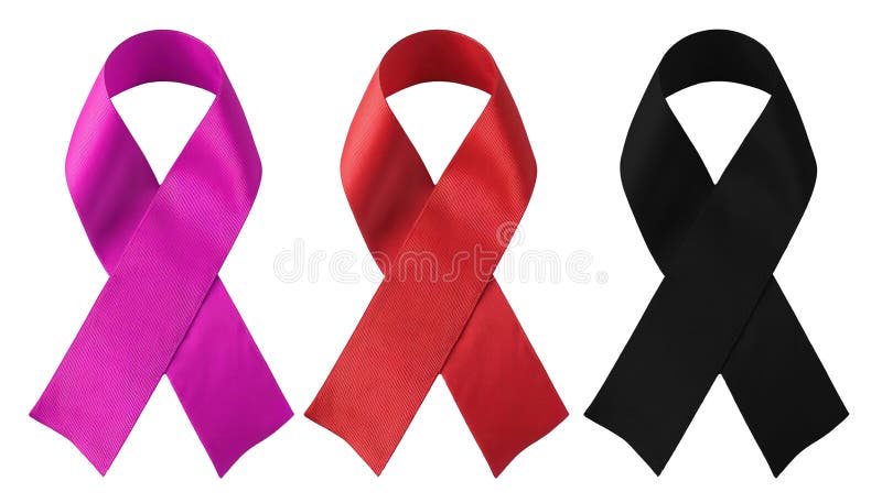 Awareness Ribbons Representing Different Causes Isolated on Transparent ...