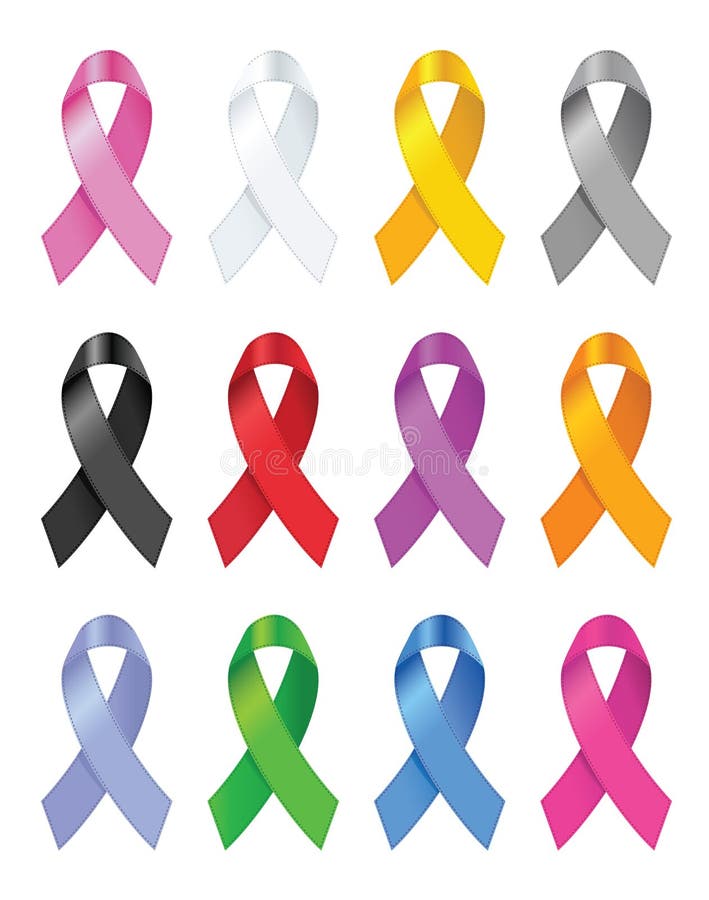 Awareness Ribbons. Vector Illustration. Stock Vector - Illustration of ...
