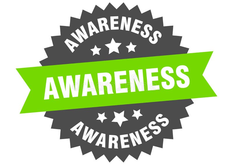 Awareness Round Ribbon Label. Awareness Sign Stock Vector ...