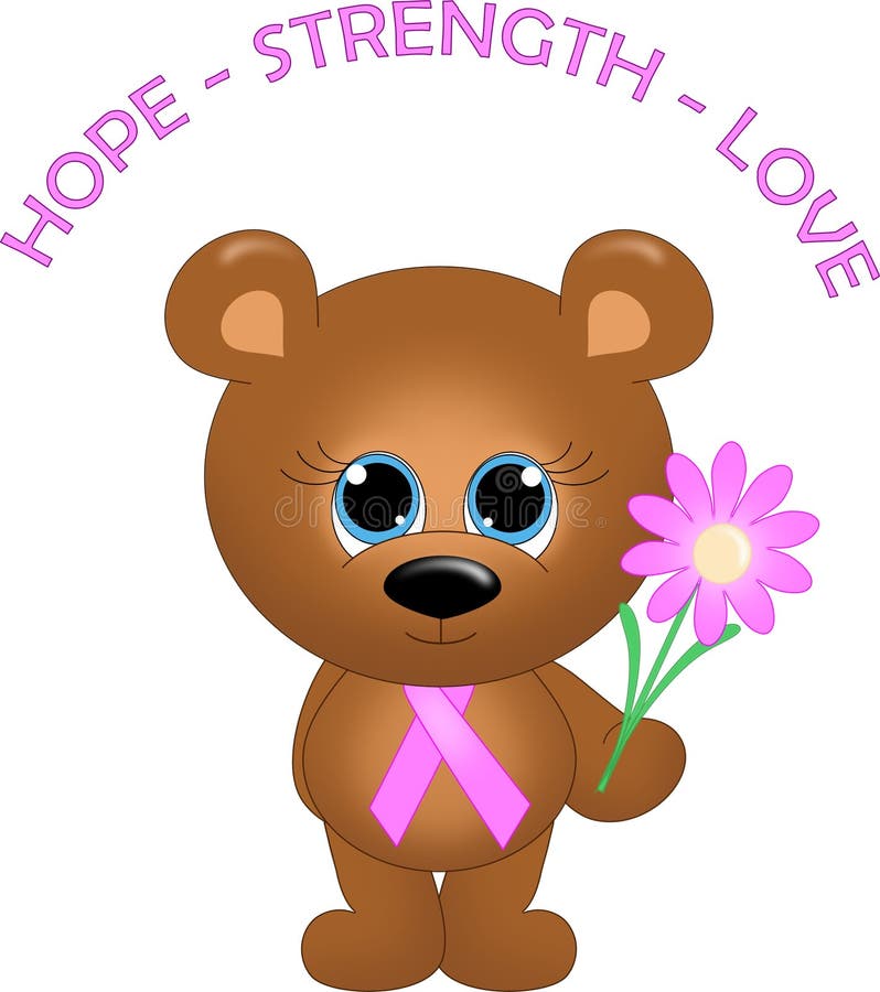 Awareness Teddy Bear stock illustration. Illustration of cute - 44227013