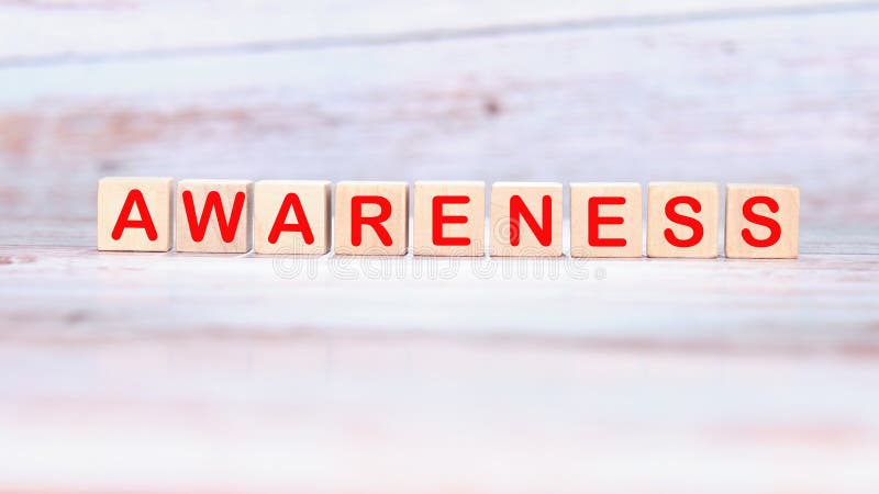 AWARENESS Word Made with Wooden Blocks Concept Stock Photo - Image of ...