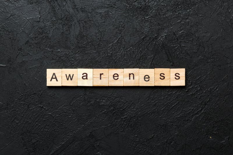 AWARENESS Word Made with Wooden Blocks Concept Stock Photo - Image of ...