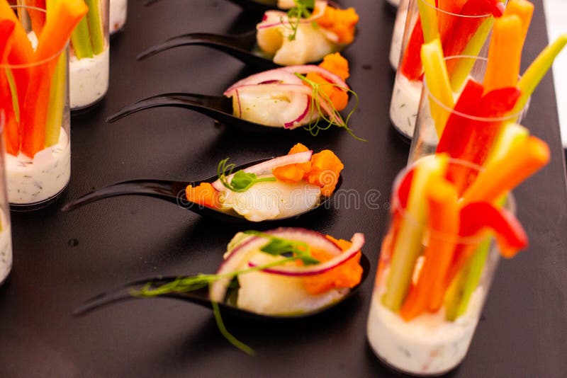 The Away a Catering Presentation Stock Image - Image of delicious ...