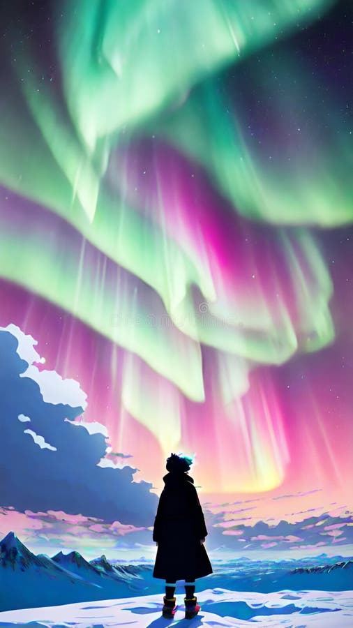 Awe-Inspiring Aurora Borealis Dancing Across Arctic Sky Stock ...