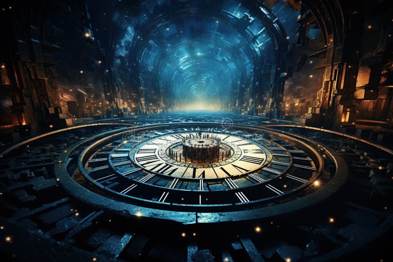 Futuristic Cylindrical Chamber with Central Platform. Generative AI ...