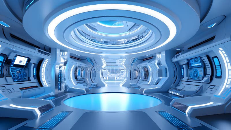Mesmerizing Interior of Futuristic Space Shuttle with Advanced ...