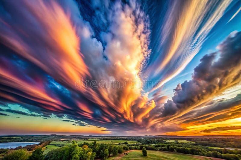 AweInspiring Vertical Panoramic View of a Dynamic Sky Witness Shifting ...