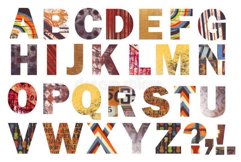 Awesome Abstract Alphabet! stock illustration. Illustration of serif ...