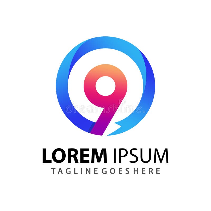 Awesome Abstract Gradient Nine Rotation Circle Company Modern Logo ...