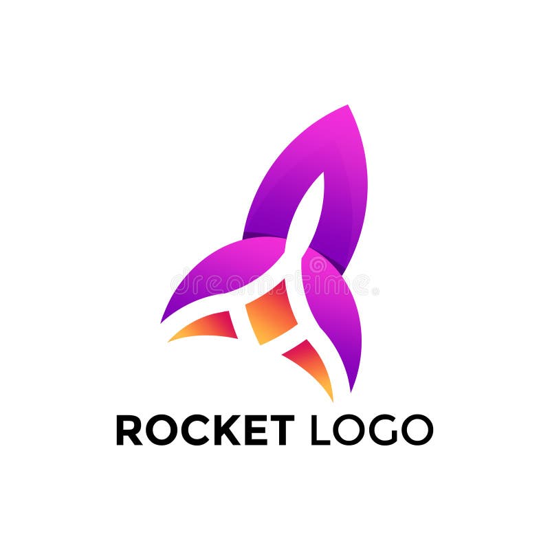 Awesome Abstract Gradient Rocket Logos Company Modern Logo Design Template Premium Vector Stock ...