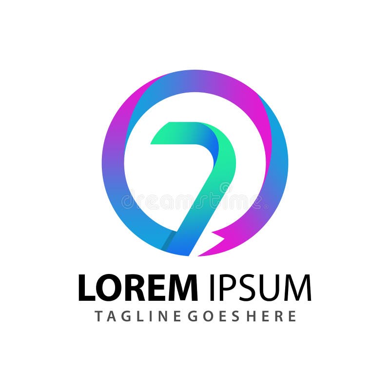 Awesome Abstract Gradient Seven Rotation Circle Company Modern Logo ...