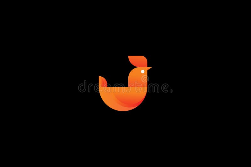 Abstract Chicken Shape Vector Logo Template Stock Vector - Illustration ...