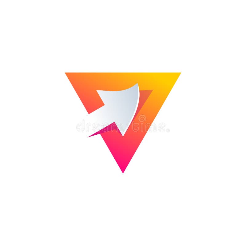 Arrow Logo Design Vector Illustration Stock Illustration - Illustration ...