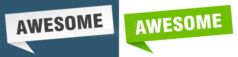 Awesome Banner Template. Awesome Ribbon Label Stock Vector ...