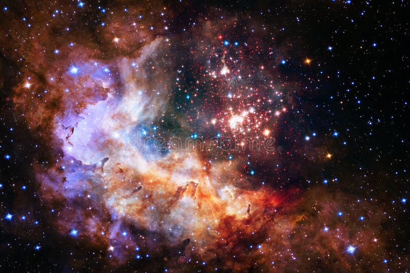 Awesome Beautiful Nebula Somewhere in Outer Space. Elements of this ...