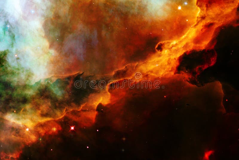 Awesome Beautiful Nebula Somewhere in Outer Space Stock Illustration ...
