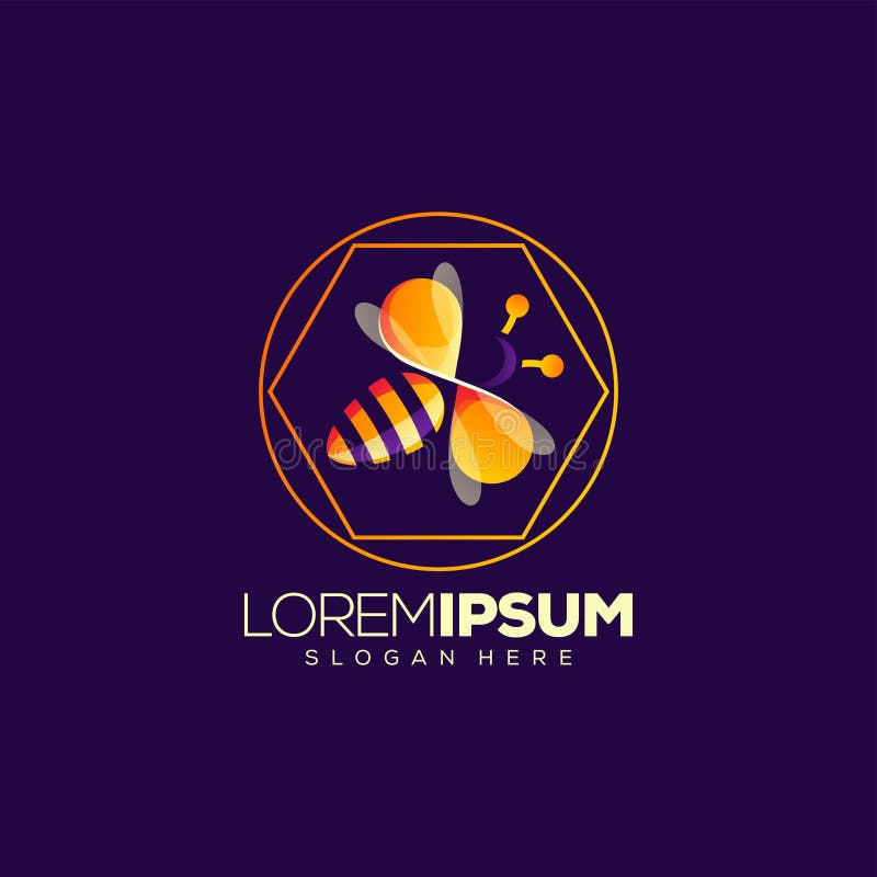 Geometrical Bee Logo Stock Illustrations – 172 Geometrical Bee Logo ...