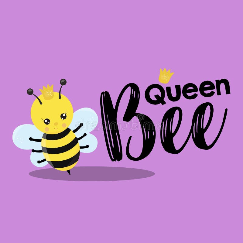 Awesome bee queen 04 stock vector. Illustration of queen - 197981620