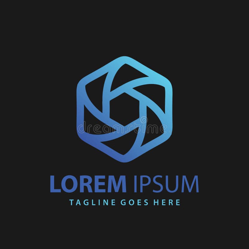 Awesome Blue Hexagon Logo Design Template Premium Vector Stock Vector ...