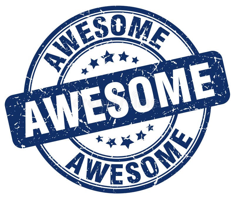 Awesome blue stamp stock vector. Illustration of round - 119395505