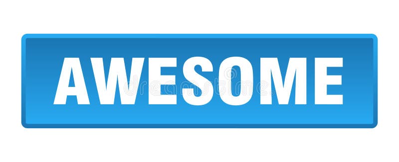 Awesome button stock vector. Illustration of threedimensional - 121045710