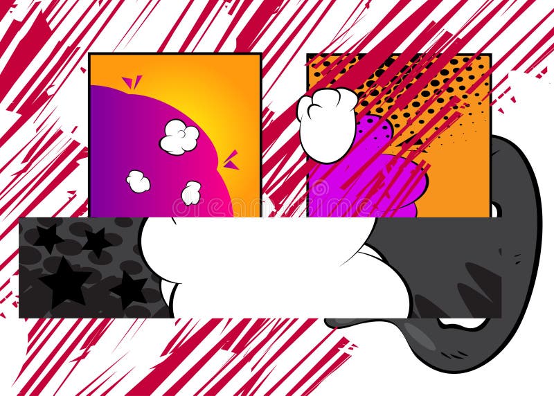 Awesome Cartoon Abstract Background, Comic Book Page Layout Backdrop ...