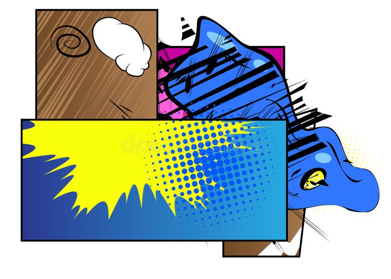 Awesome Cartoon Abstract Background, Comic Book Page Layout Backdrop ...