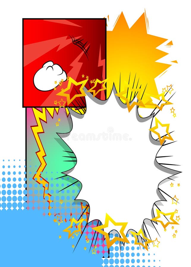 Awesome Cartoon Abstract Background, Comic Book Page Layout Backdrop ...