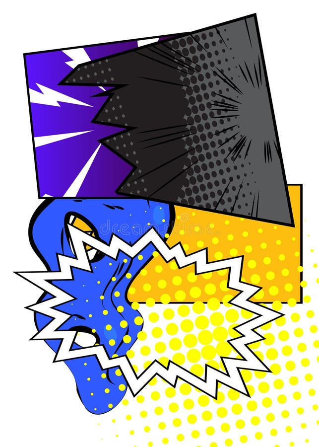 Awesome Cartoon Abstract Background, Comic Book Page Layout Backdrop ...