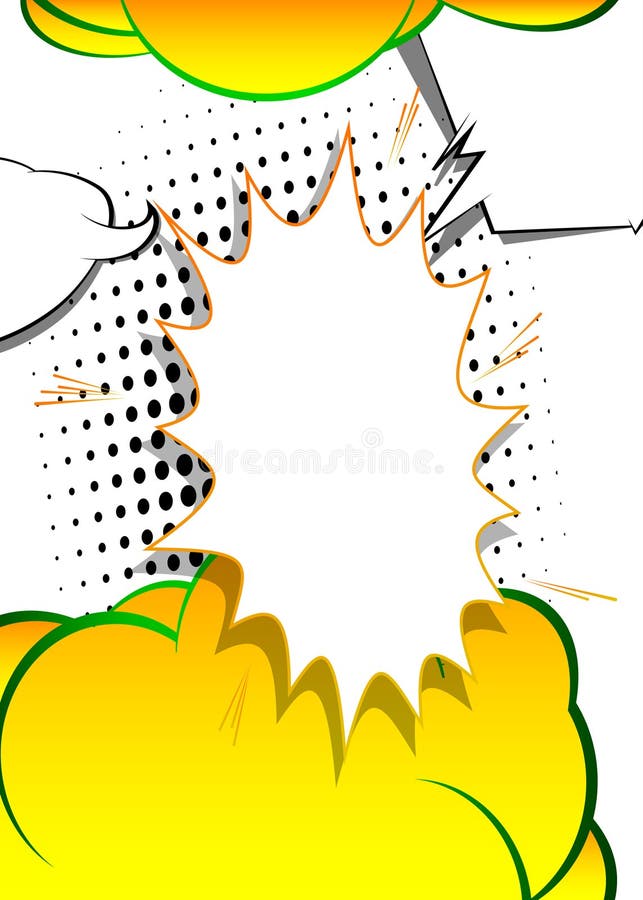 Awesome Cartoon Background, Comic Book Abstract Backdrop. Retro Vector ...