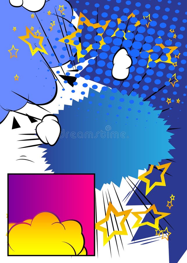 Awesome Cartoon Background, Comic Book Abstract Page Layout Backdrop ...