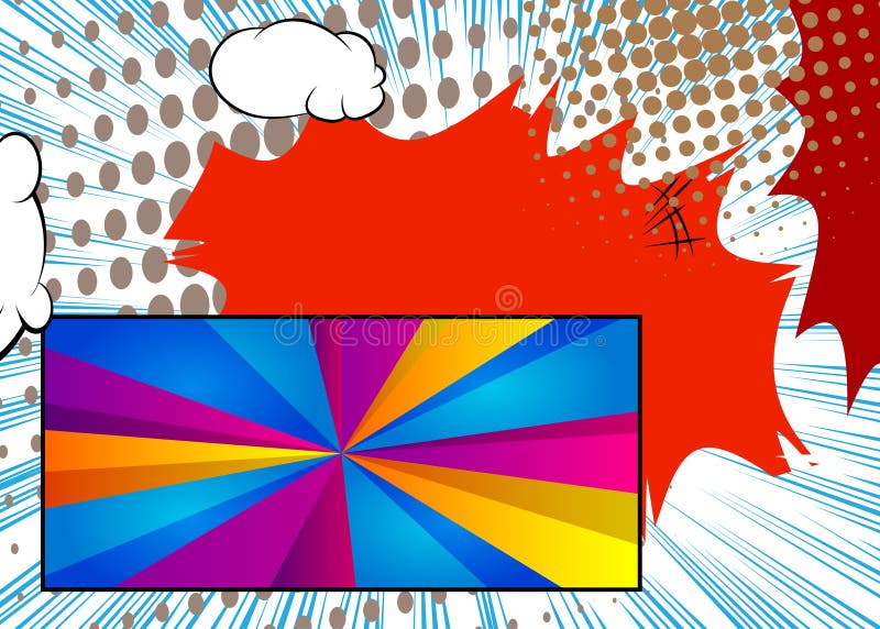 Awesome Cartoon Background, Comic Book Abstract Page Layout Backdrop ...