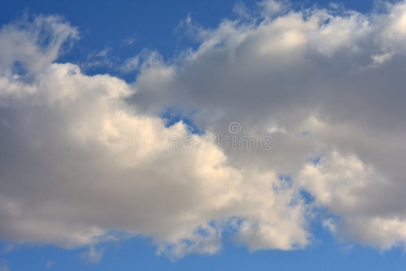 Awesome Clouds Background.Clear Deep Blue Sky with Fluffy Clouds. Stock ...