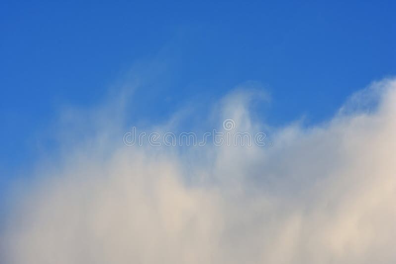 Clear Deep Blue Sky with Fluffy Clouds. Stock Photo - Image of ...