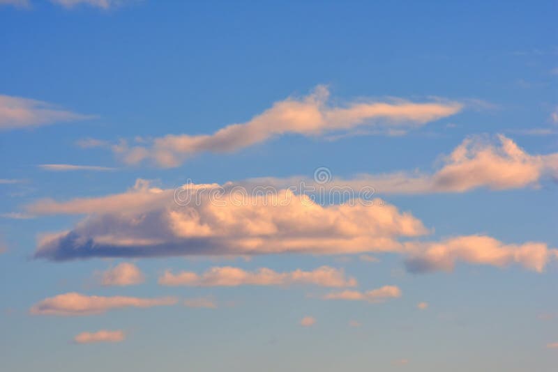 Awesome Clouds Background.Clear Deep Blue Sky with Fluffy Colorful ...