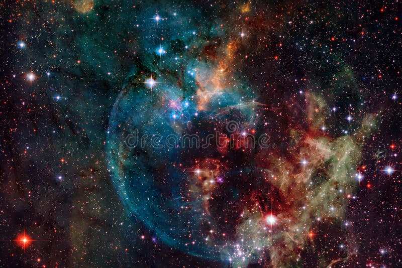 Colorful Nebula. Elements of this Image Furnished by NASA Stock Image ...