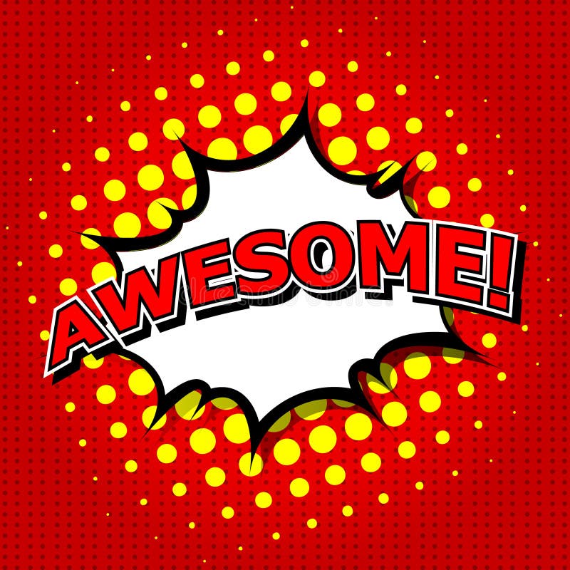 Awesome! stock vector. Illustration of style, text, file - 80713151