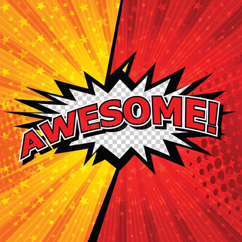 Awesome! stock vector. Illustration of file, modern, vintage - 80713159