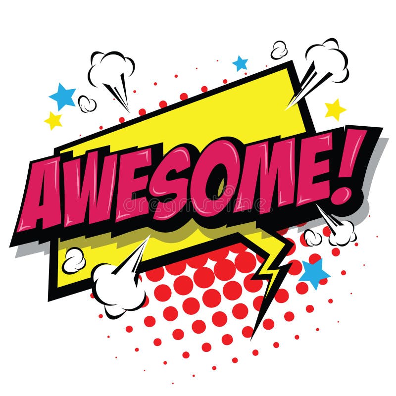 Awesome! Comic Speech Bubble. Vector Eps 10 Stock Vector - Illustration ...