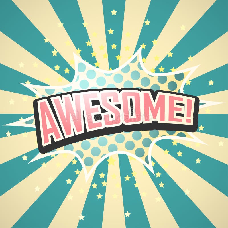 Awesome! Vector graphic stock vector. Illustration of colorful - 32325772