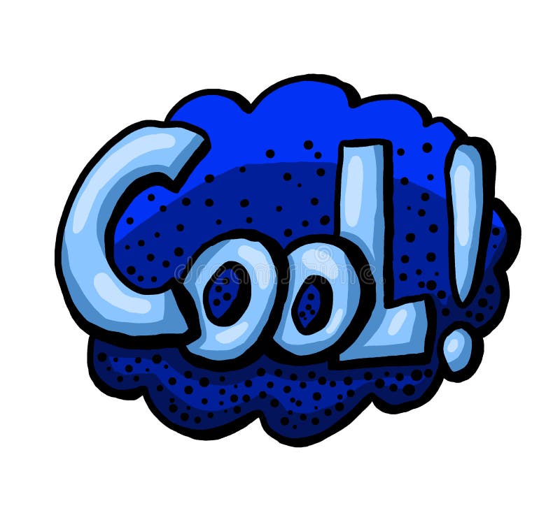 Awesome Cool Comic icon stock illustration. Illustration of humor ...
