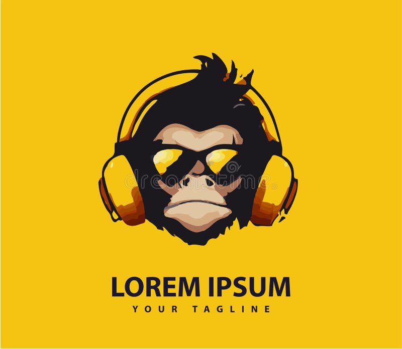 Awesome Cool Monkey Logo Design Stock Vector - Illustration of graphic ...