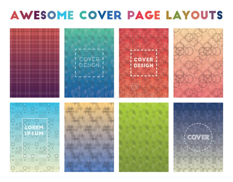 Awesome Cover Page Layouts. Stock Vector - Illustration of abstract ...