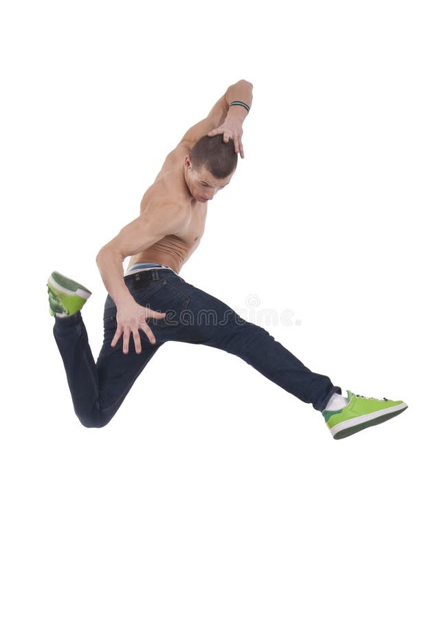 Awesome Dancer is Jumping Very High Stock Image - Image of movement ...