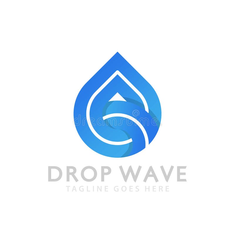 Awesome Drop Pure Wave Logos Design Vector Illustration Template Stock ...